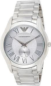 Emporio Armani Men's 'Dress Quartz Stainless Steel Casual Watch, Silver ...