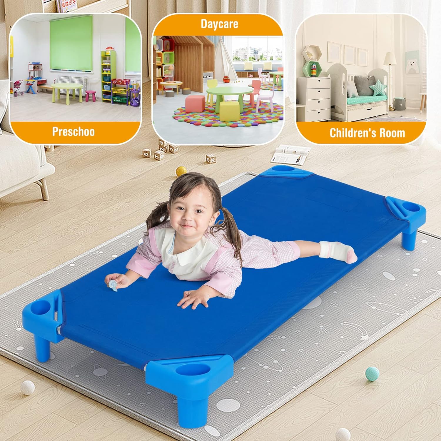 HONEY JOY Kids Daycare Cots, Pack of 6, 52” L Nepal | Ubuy