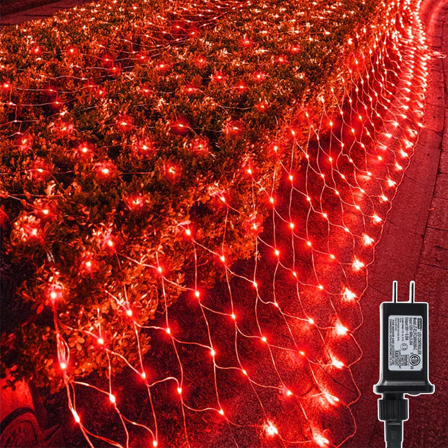 LJLNION Christmas Net Lights, 360 LED 12ft x 5ft Connectable Mesh Fairy ...