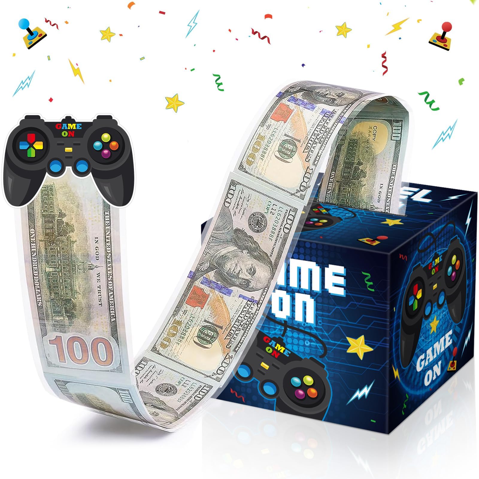 Amazon.com : Happy Birthday Money Box for Cash Pull Video Game Theme ...