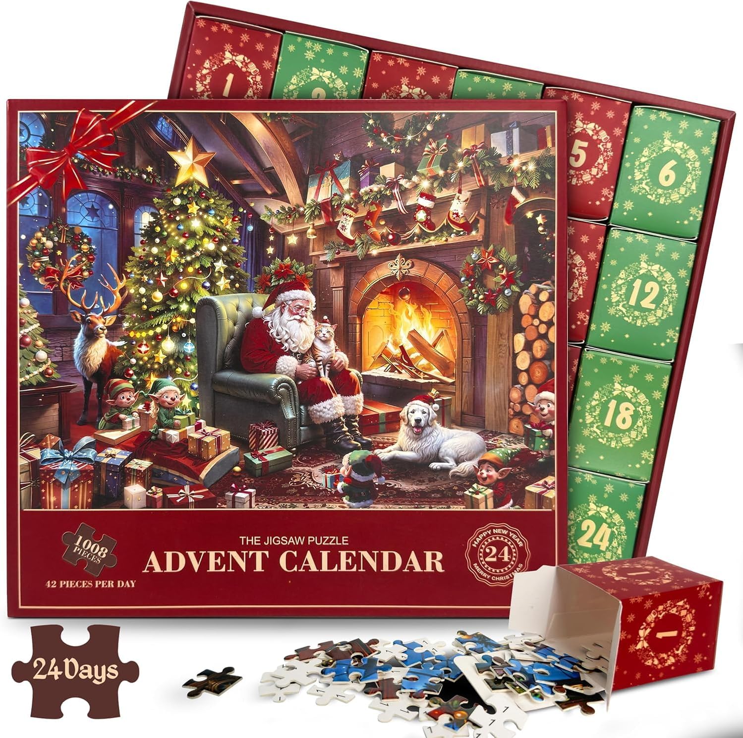 Christmas Advent Calendar Jigsaw Puzzle 2024 for Adults and Kids ...