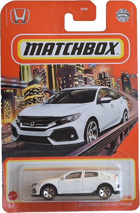 Amazon.com: Matchbox 2017 Hon-da Civic Hatchback, [White] 98/100 : Toys ...