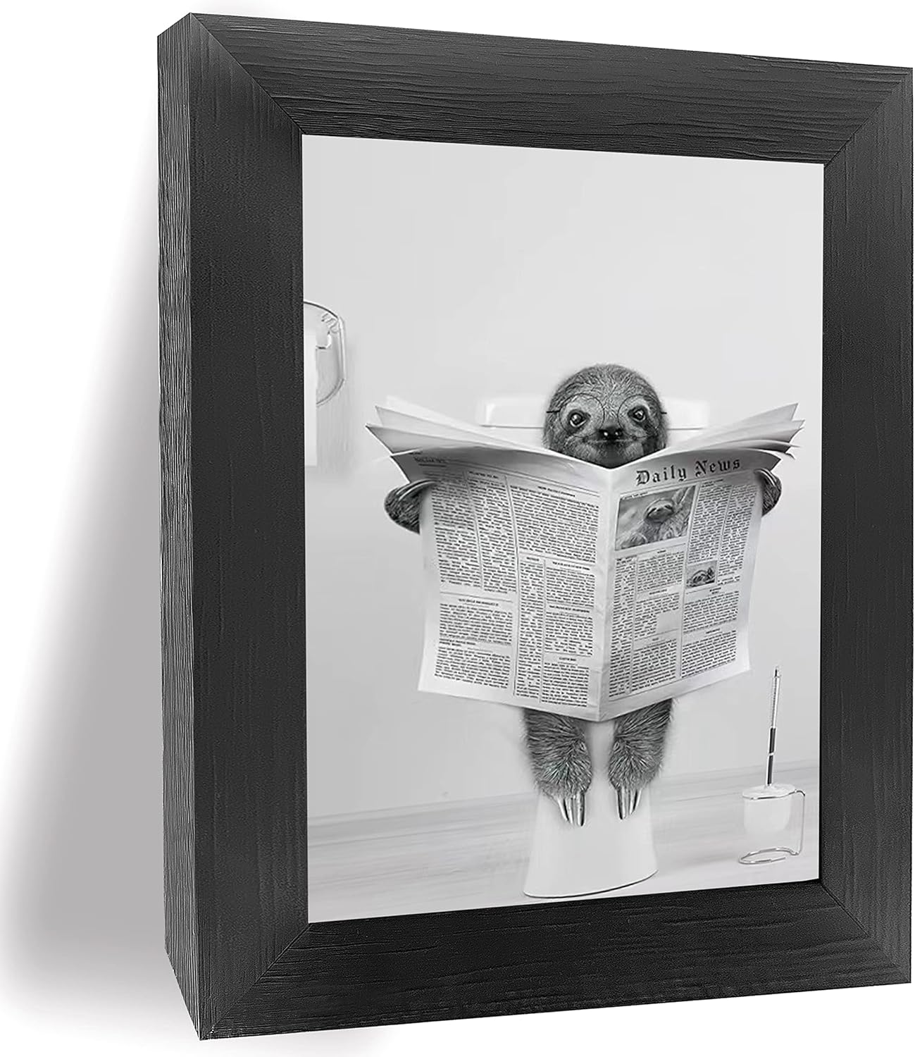 Amazon.com: Black Framed Room Decor,Funny Sloth Wall Art in Bathtub ...