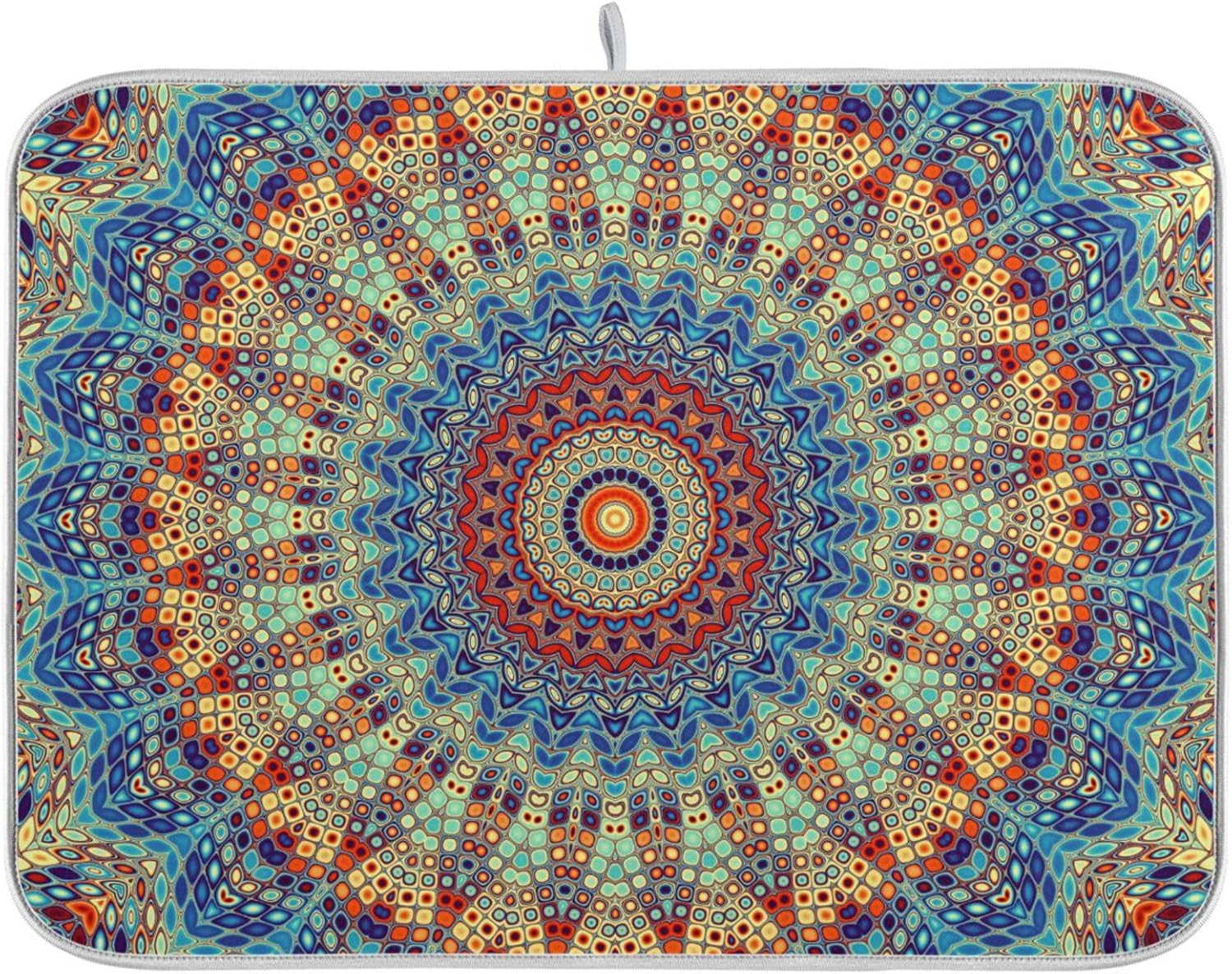 Amazon.com: Moudou Mandala Dish Drying Mat Absorbent Reversible Dish ...