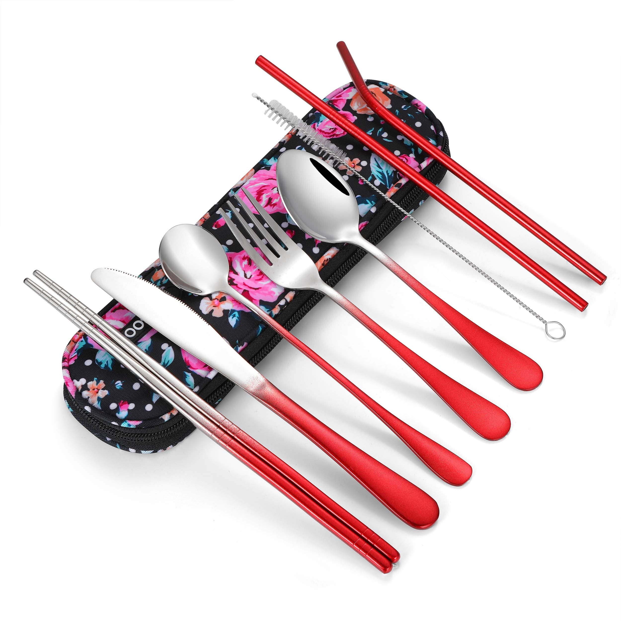 Snapklik.com : Travel Utensils,Reusable Silverware Set To Go Portable ...