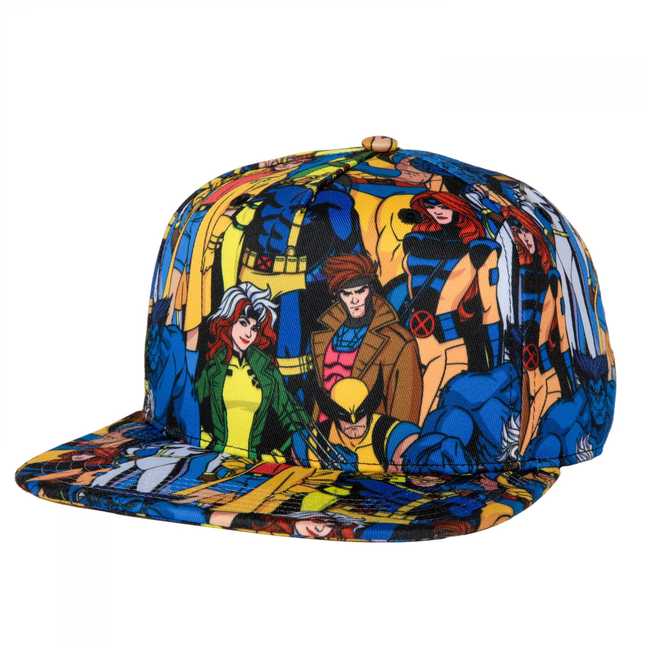 Bioworld X-Men Mutants Collage Flat Brim Snapback Hat Multicolor at ...