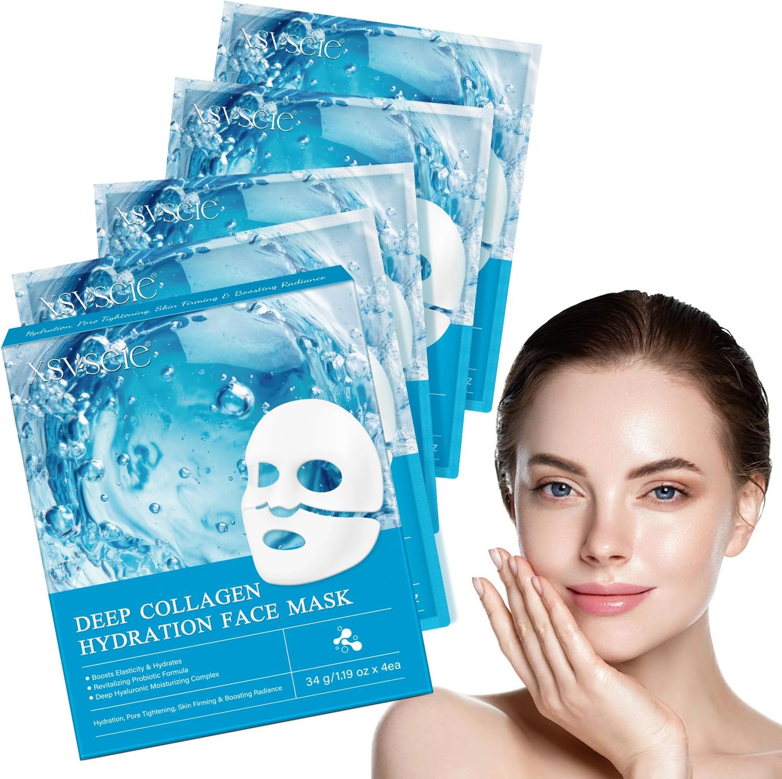 Amazon.com : 24 Gold Luxury Collagen Crystal Facial Masks - Pure ...