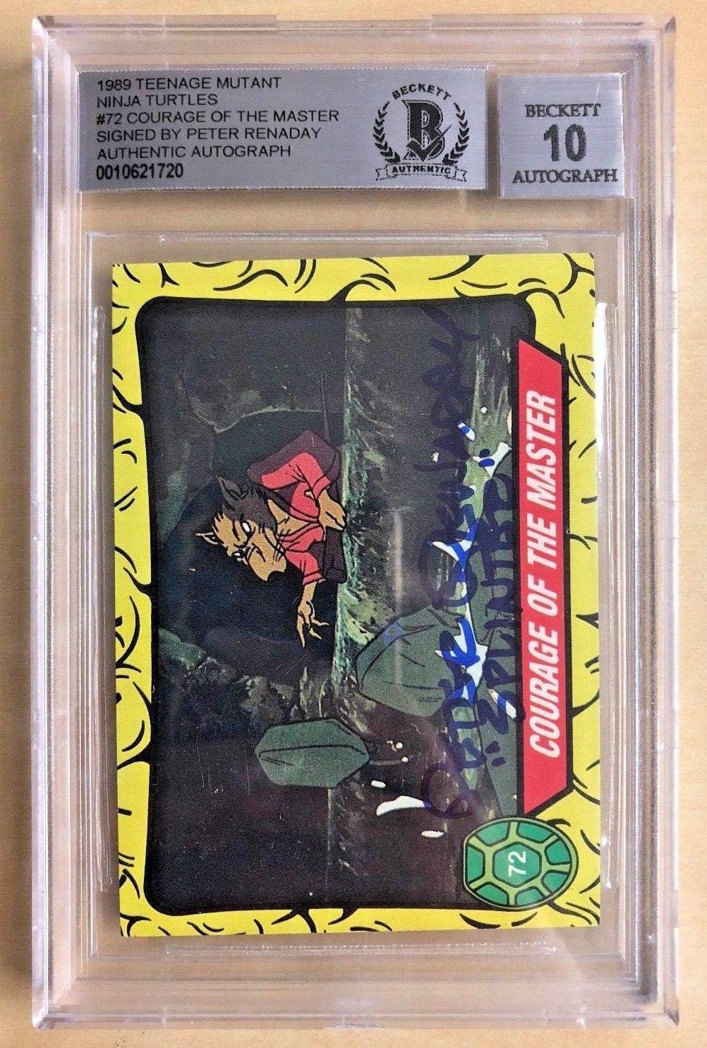 Amazon.com: Peter Reneday Signed #72 Courage 1983 Tmnt Ninja Turtles ...
