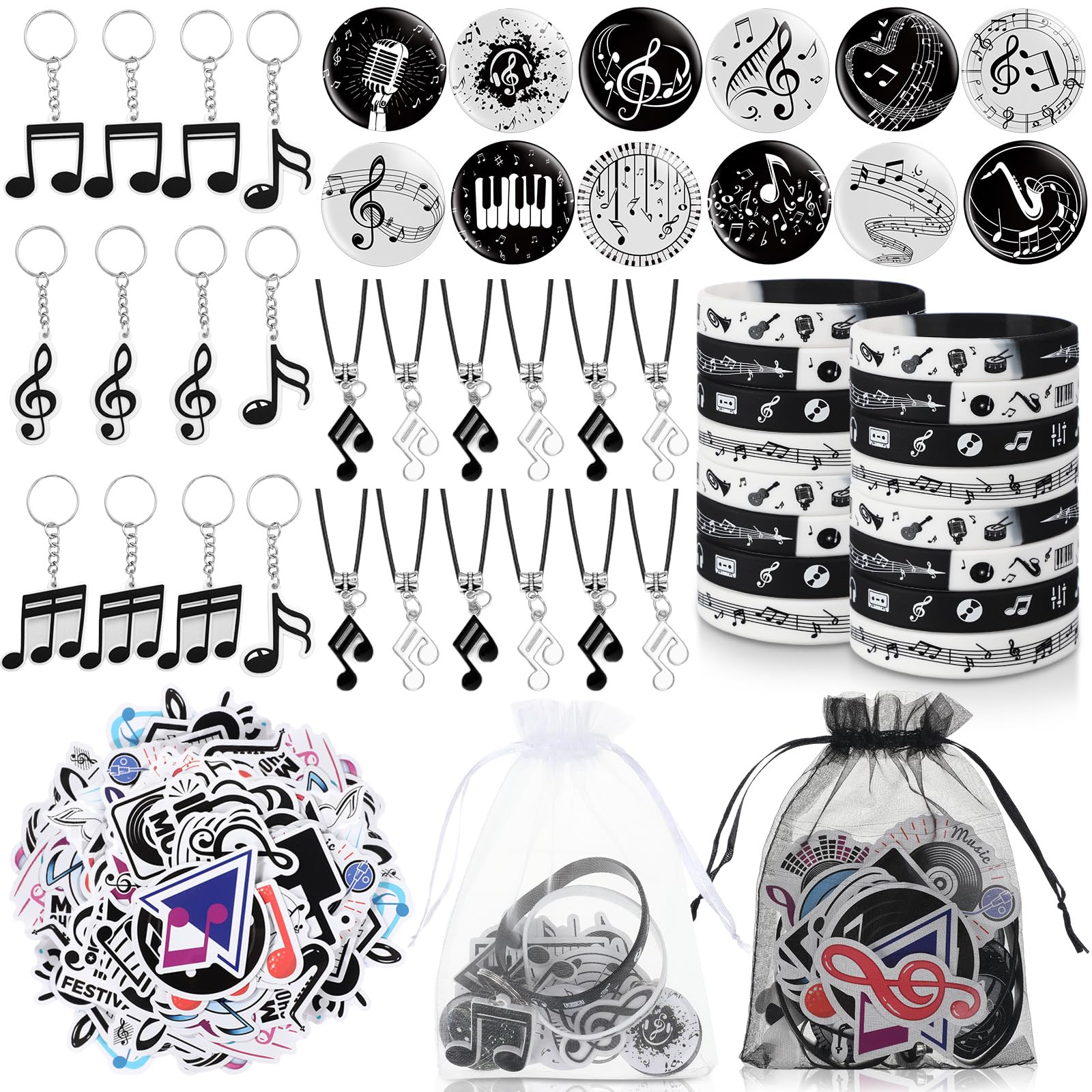 Amazon.com: Seajan 110 Pcs Music Party Favors Include Music Notes ...