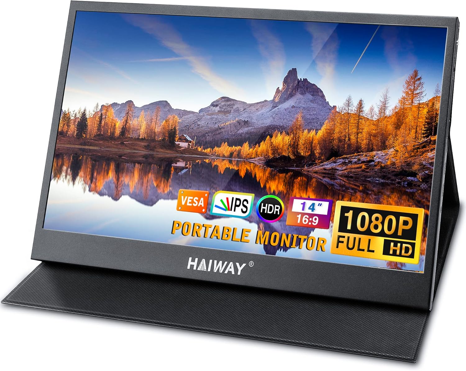 Portable Monitor, Haiway 14 inch Monitor for Laptop 1080P FHD IPS ...