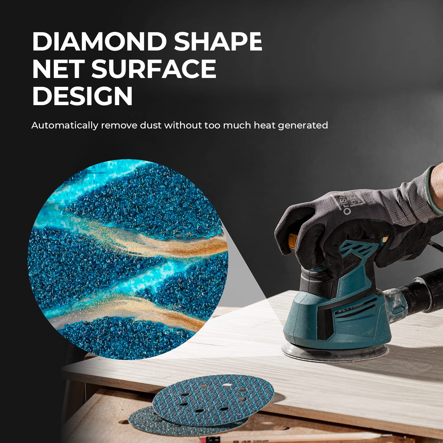 Snapklik.com : Diamond Shape 6 Inch 600 Grit Sanding Disc ...