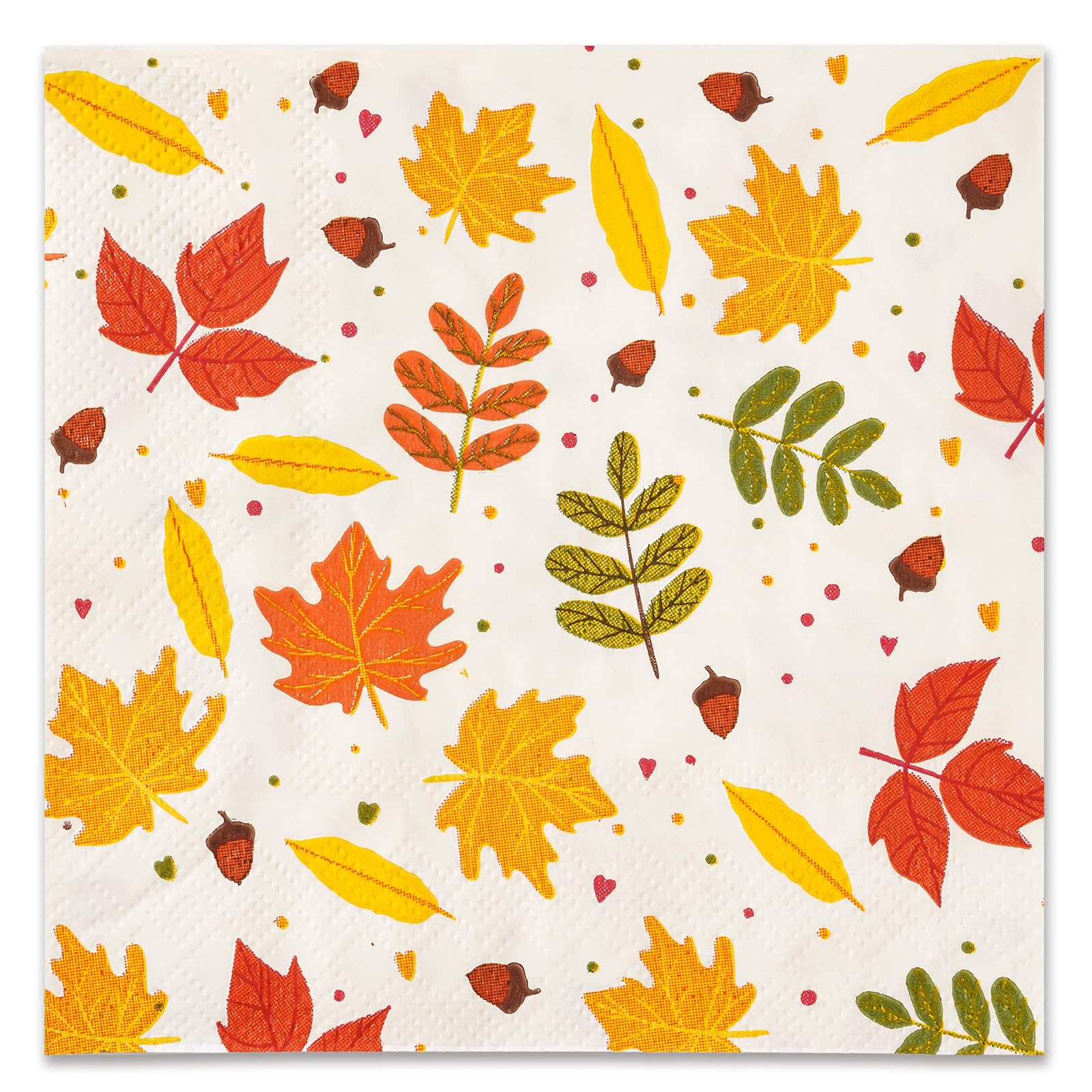 Amazon.com | 100 Fall Leaves Cocktail Napkins Thanksgiving Paper ...
