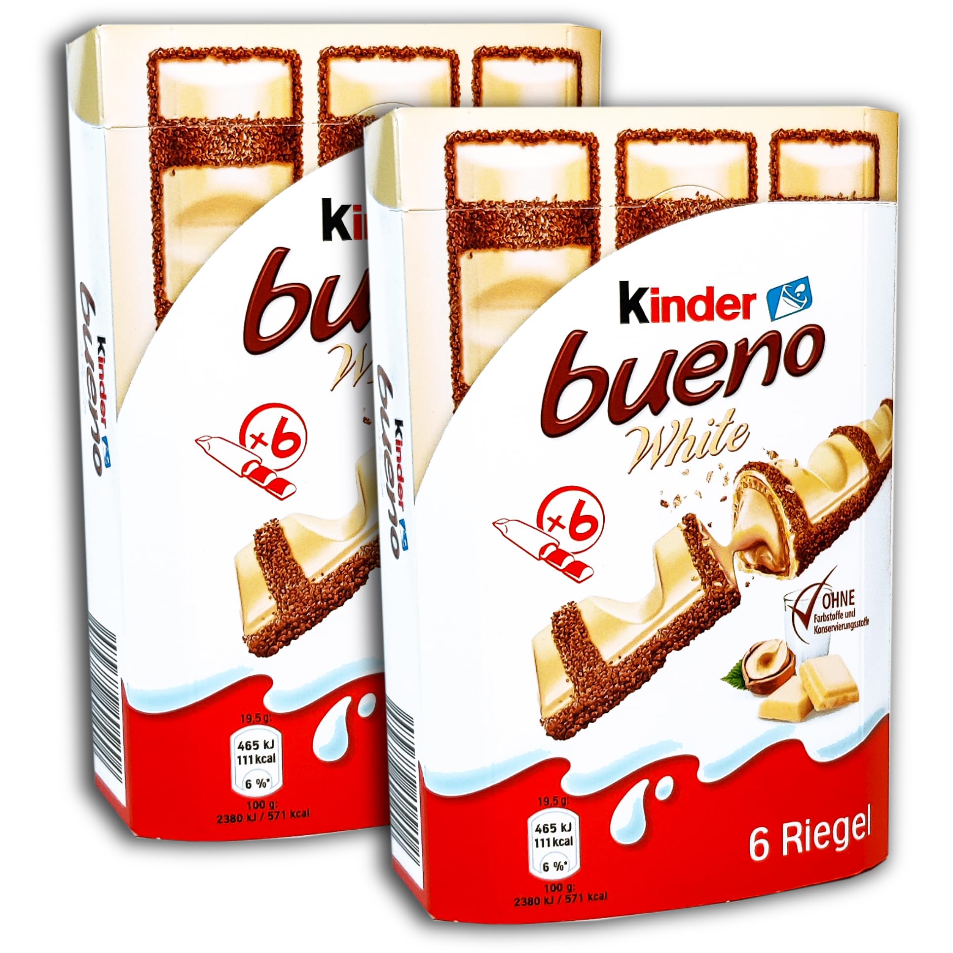 2 er Pack kinder bueno White 2 x 6er (2x117g) : Amazon.de: Lebensmittel ...