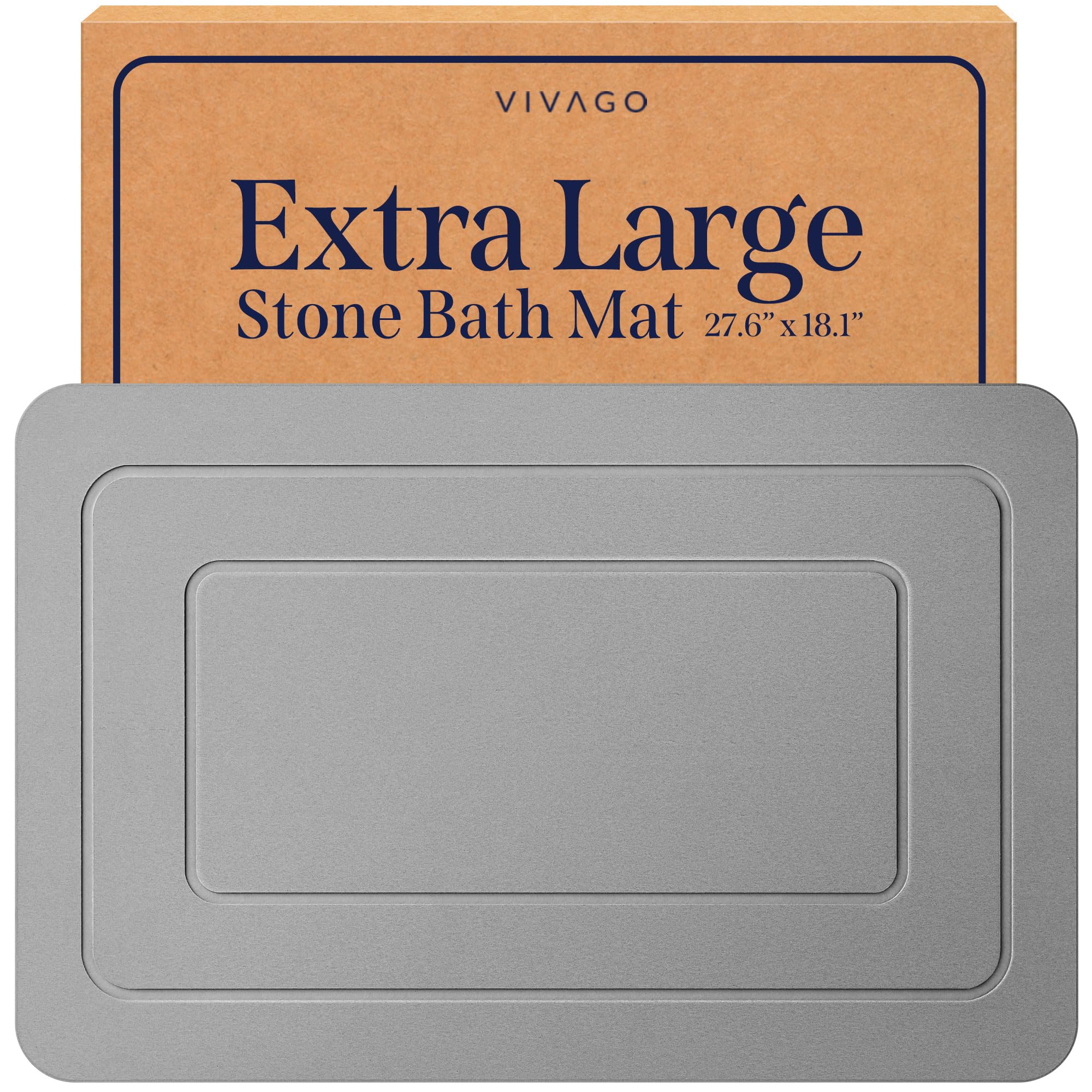 Amazon.com: Diatomite Stone Bath Mat Large for Bathroom (27.6" x 18.1 ...