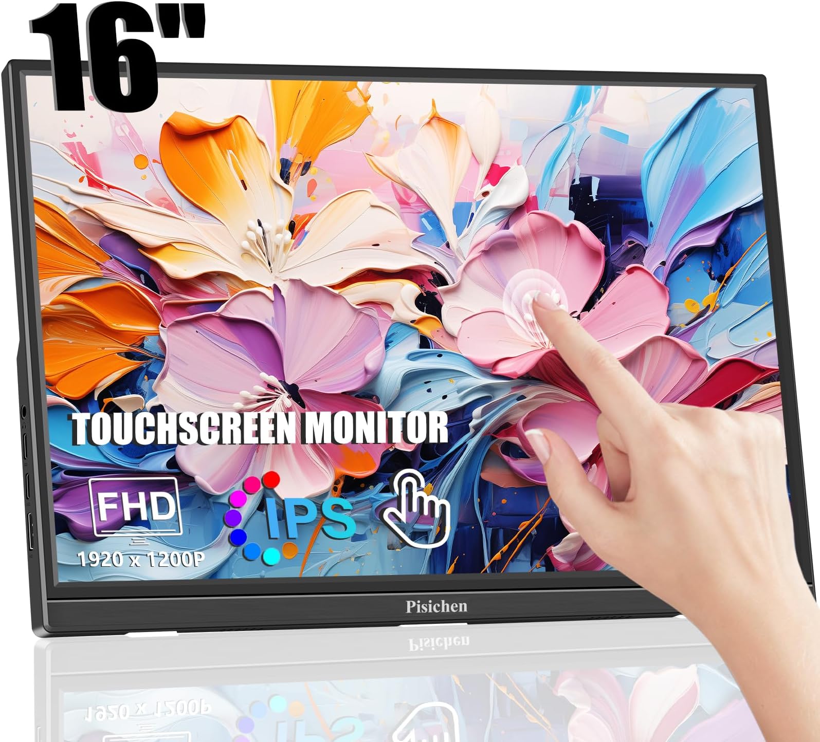 Amazon.com: Portable Monitor Touchscreen 16 Inch FHD 1920x1200P HDMI ...