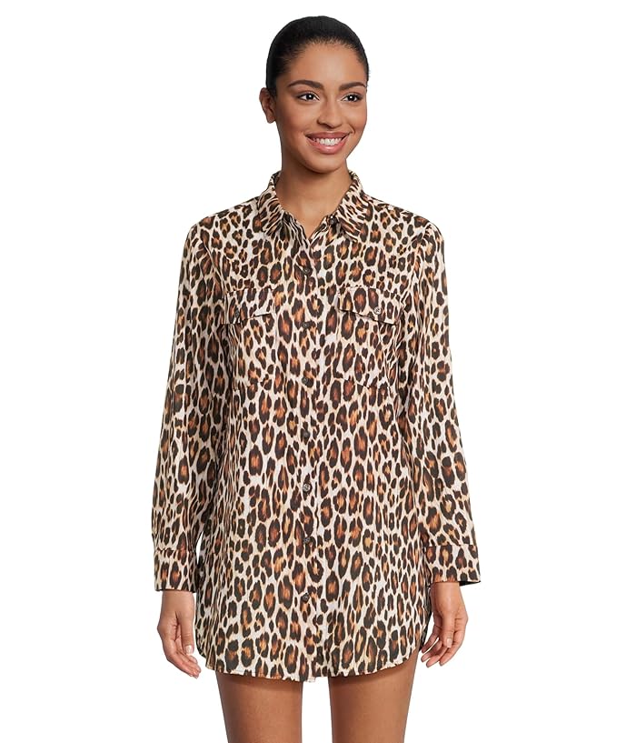 Women's Tommy Bahama Leopard Boyfriend Shirt | Zappos.com