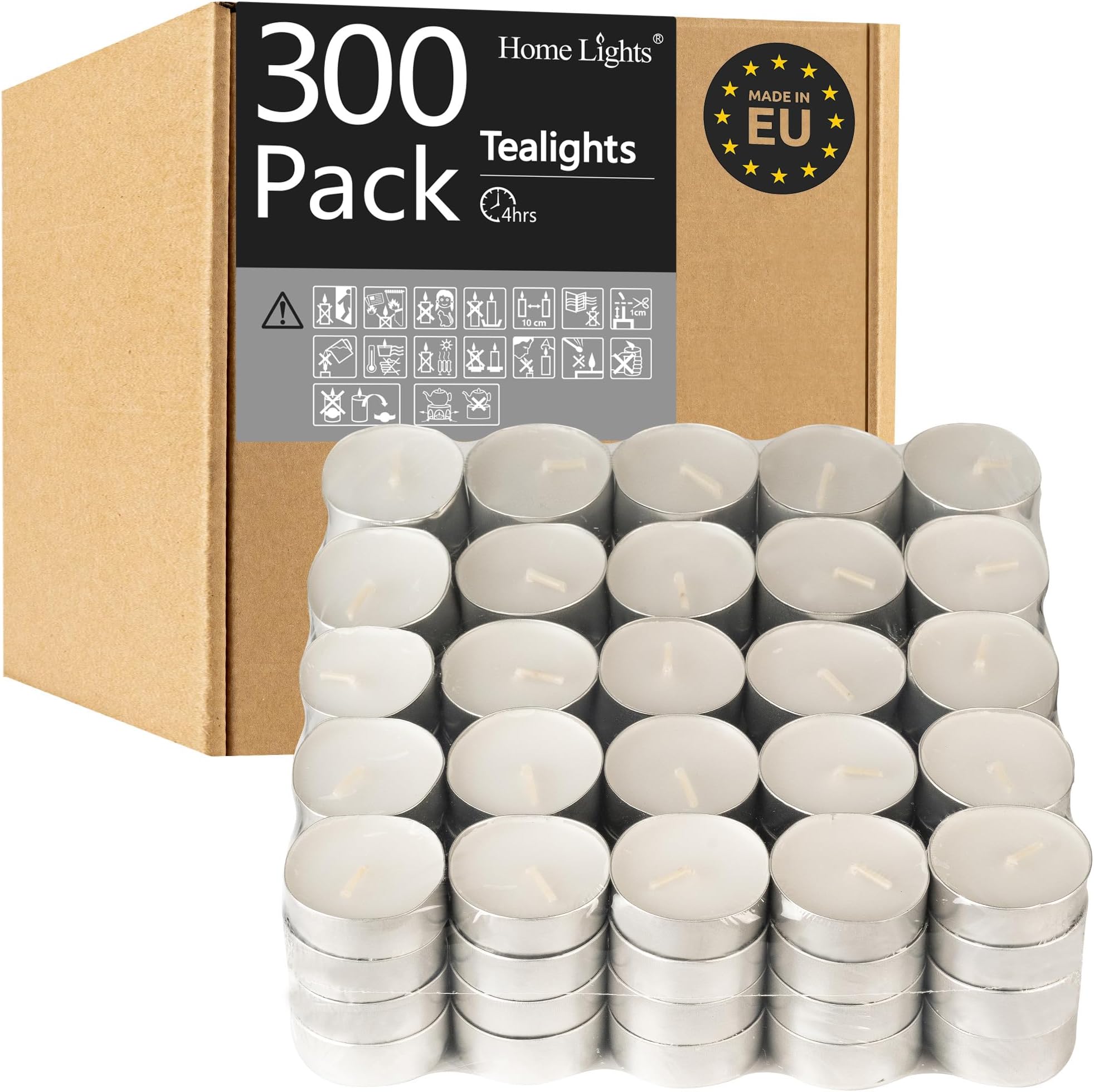 Amazon.com: Stonebriar White Unscented Smokeless Long Burning Tea Light ...