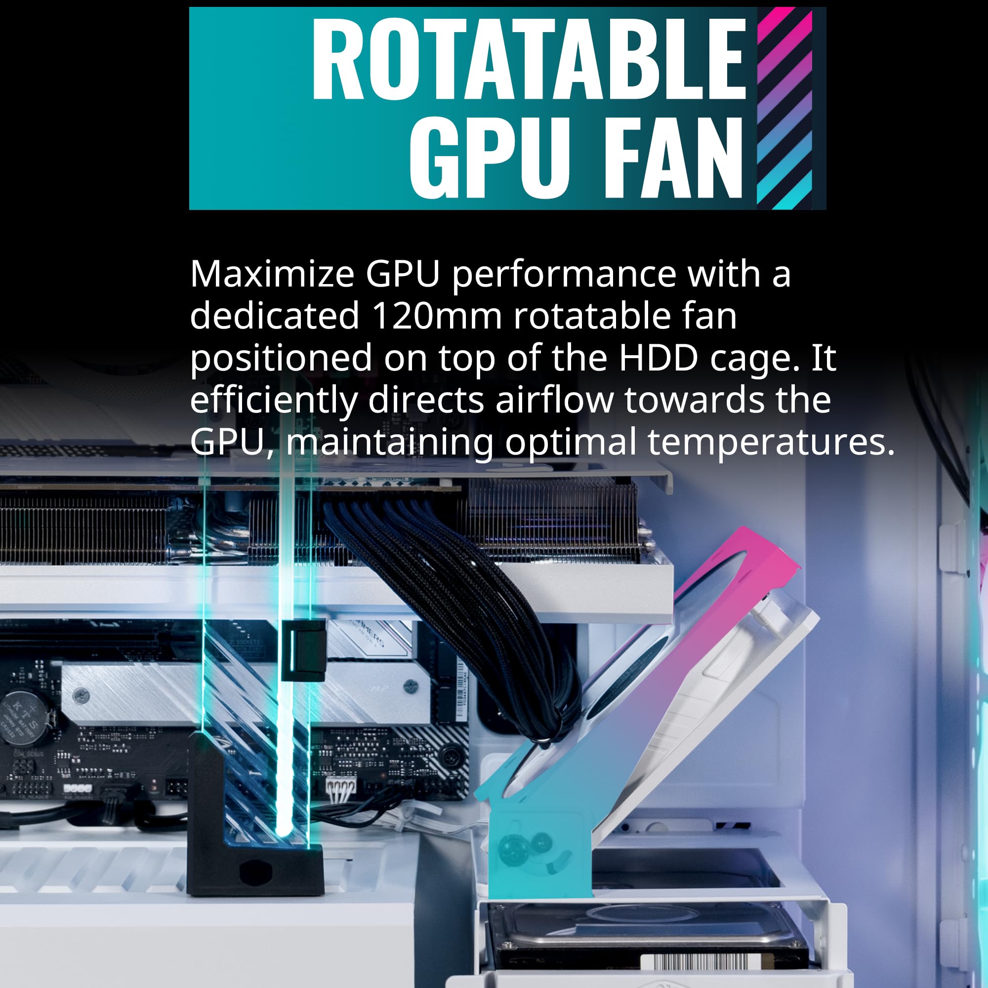 Cooler Master HAF 500 Black High Airflow ATX Mid-Tower, Mesh Front ...