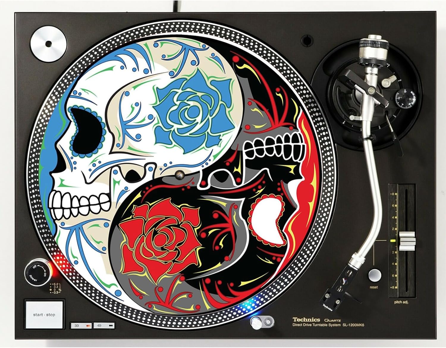 Amazon.com: DJ Ying Yang Skull #2 Japanese Scratch Pad 1200 Vinyl ...