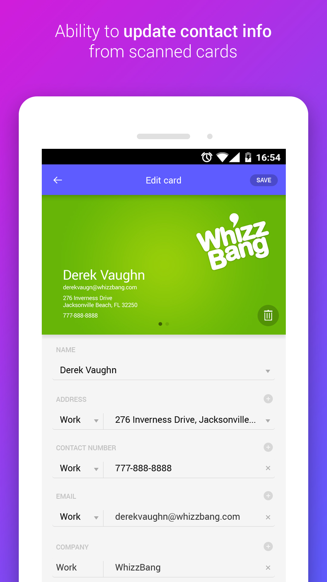 Business Card Scanner - Business Card Reader - App on Amazon Appstore