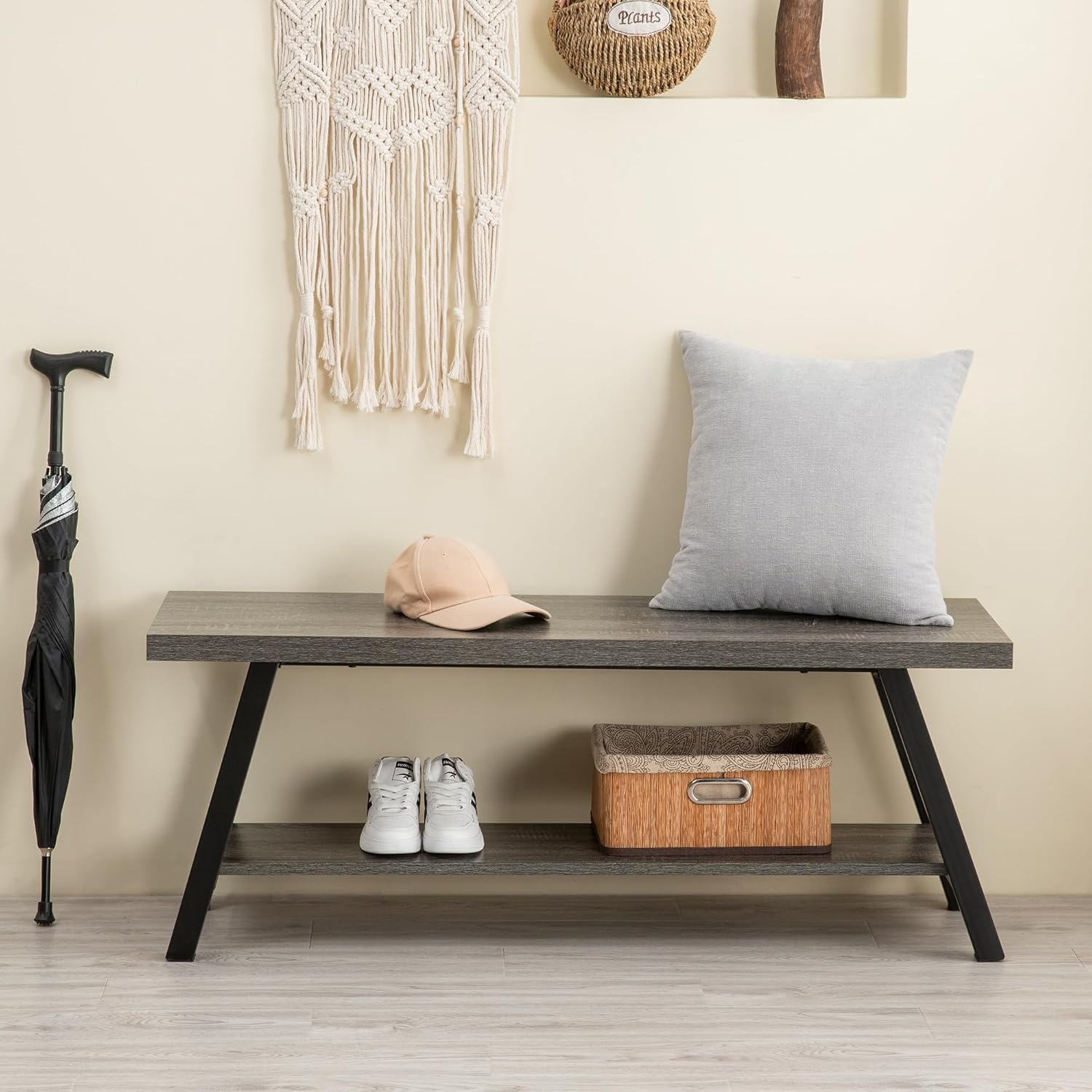 Amazon.com: SUNTAGE Entryway Bench, Farmhouse Indoor Entry Way Shoe ...