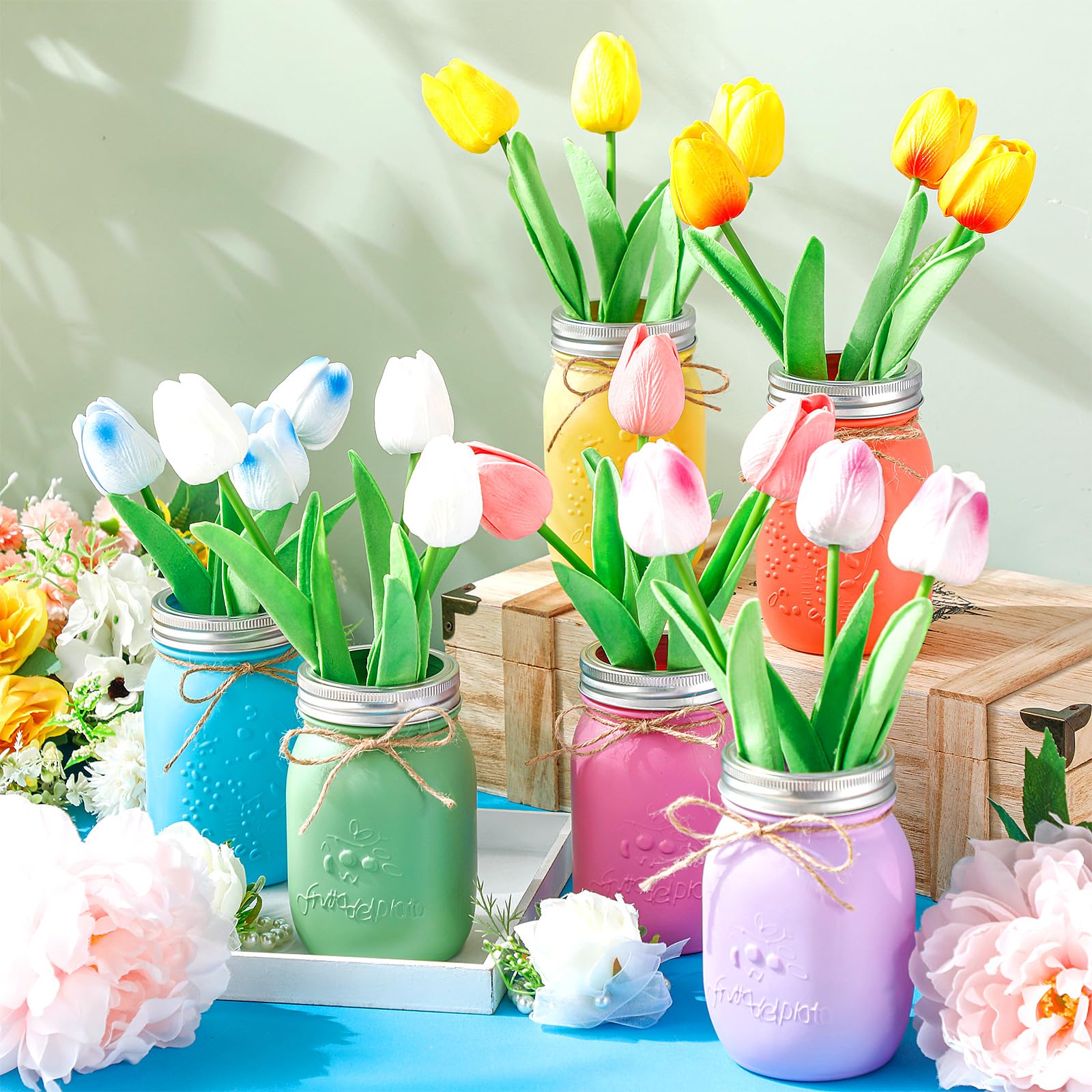 Potted Plant Centerpiece In Mason Jars DIY Succulent Centerpiece