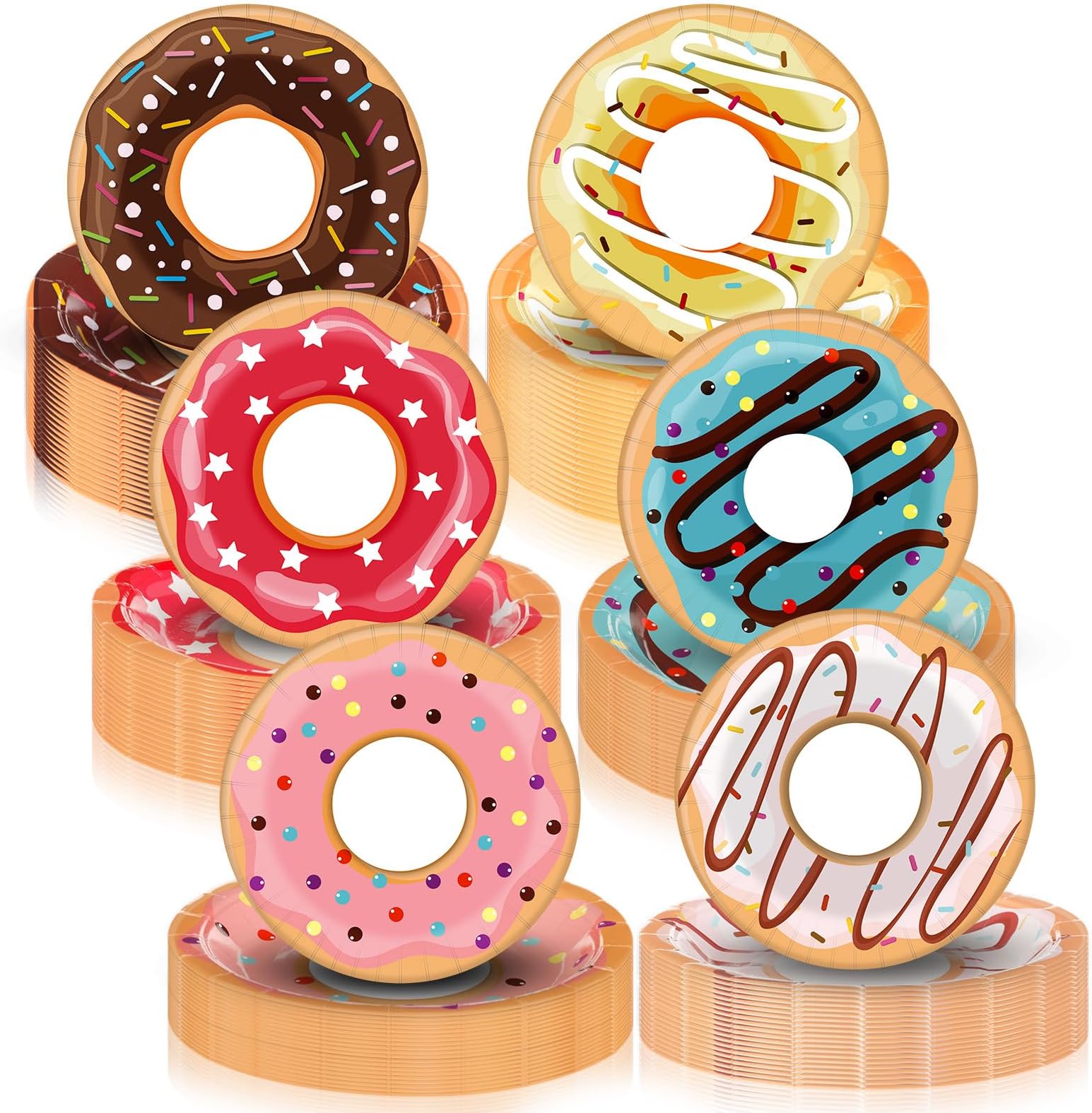 Amazon.com: Paper Plates - 60-Count Small Disposable Colorful Cute ...