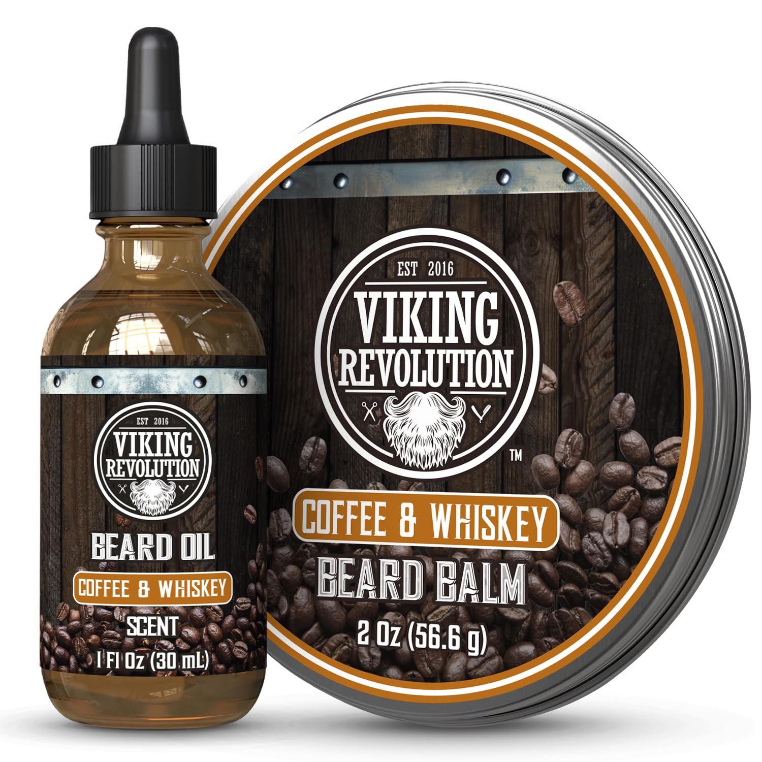 Amazon.com : Viking Revolution Coffee Whiskey Beard Balm for Men and ...