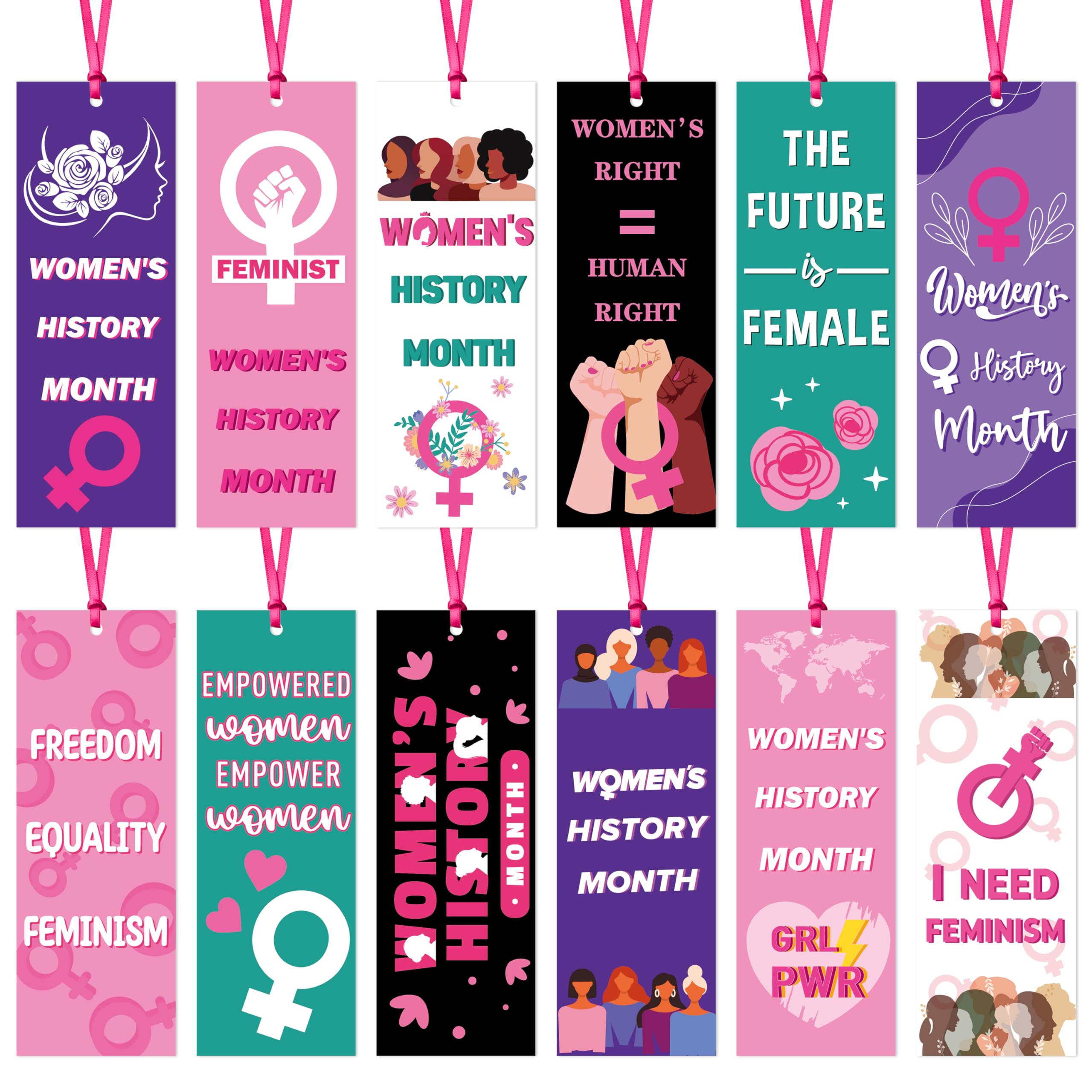 Snapklik.com : Womens History Month Bookmarks - 120Pcs I Need Feminism ...