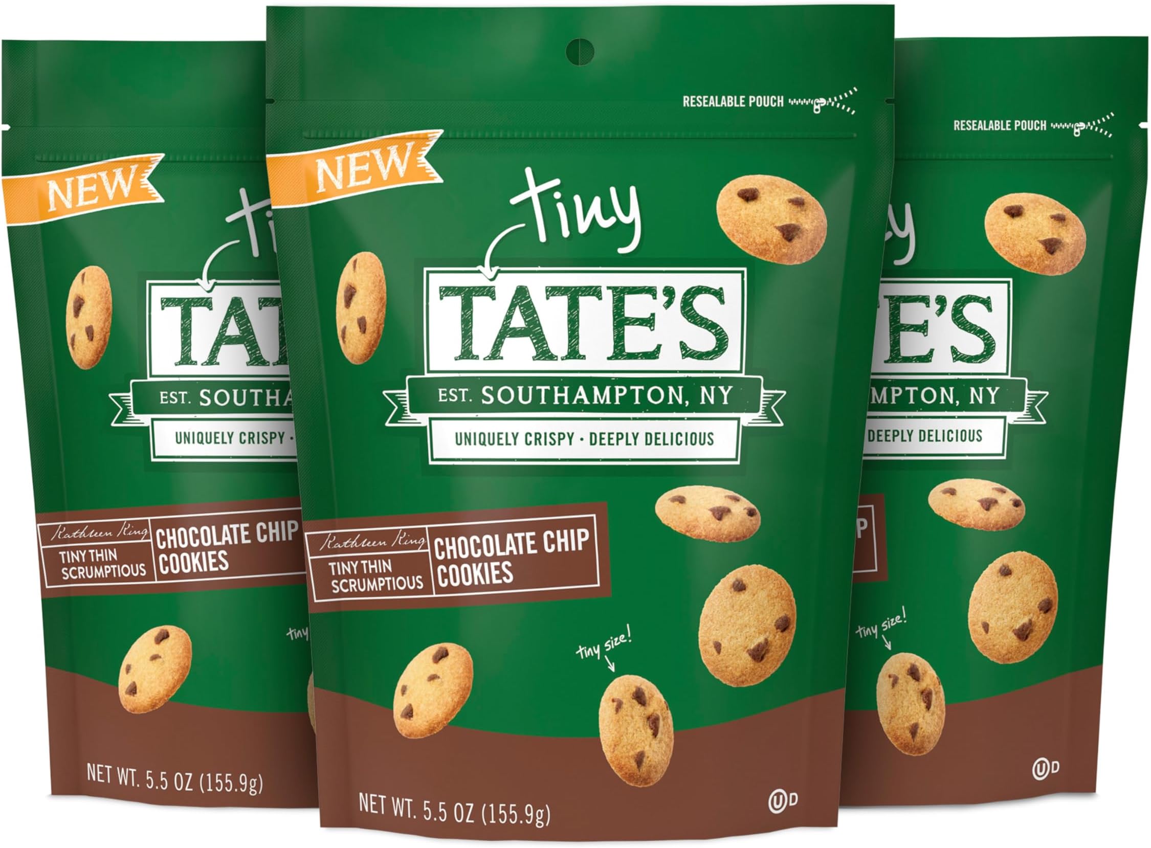 Amazon.com: Tate's Bake Shop Tiny Tate's Chocolate Chip Cookies, 3-5.5 ...