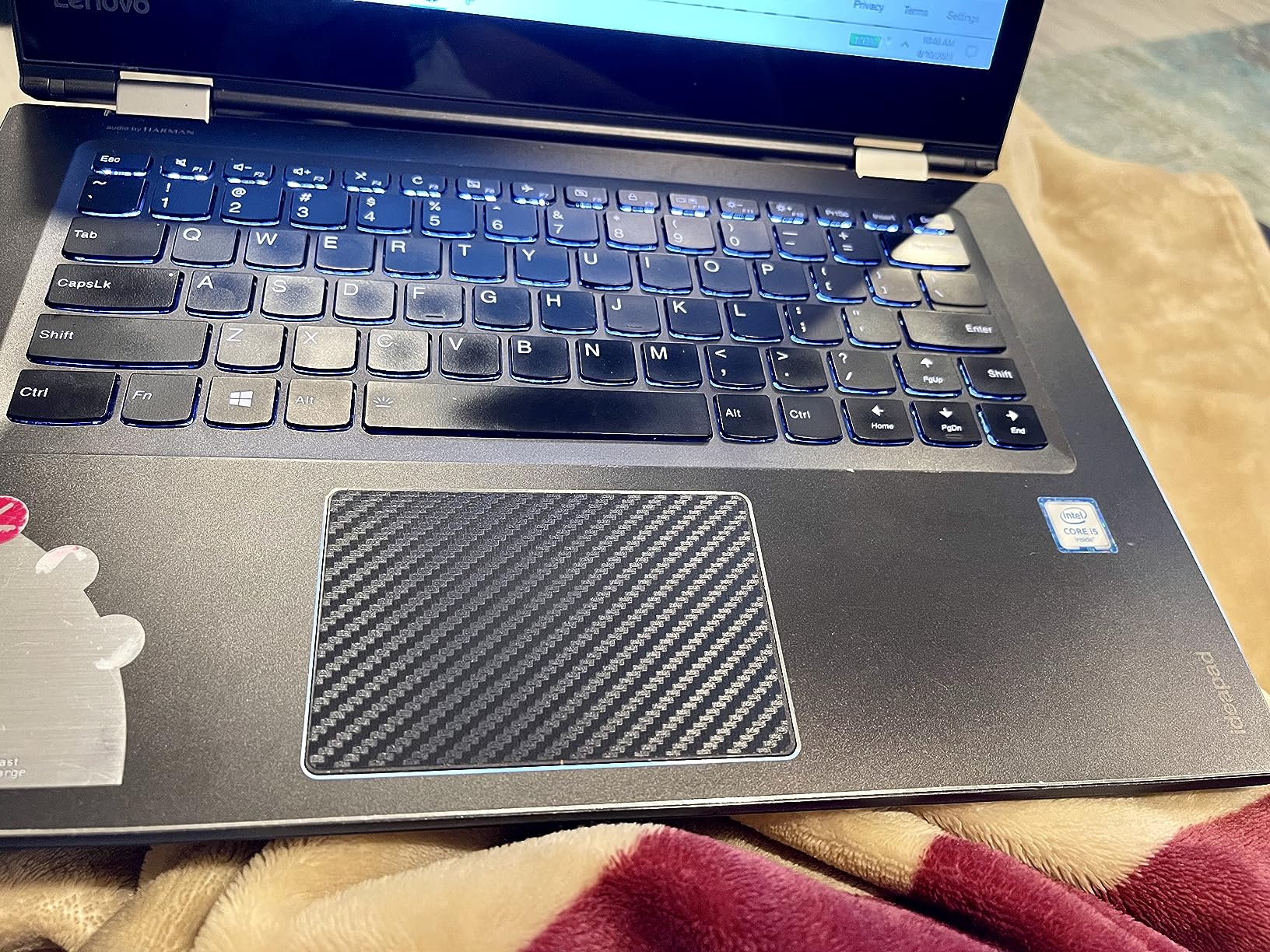 Amazon.com: 5-Pack Black carbonn Fiber Trackpad Touchpad Sticker ...