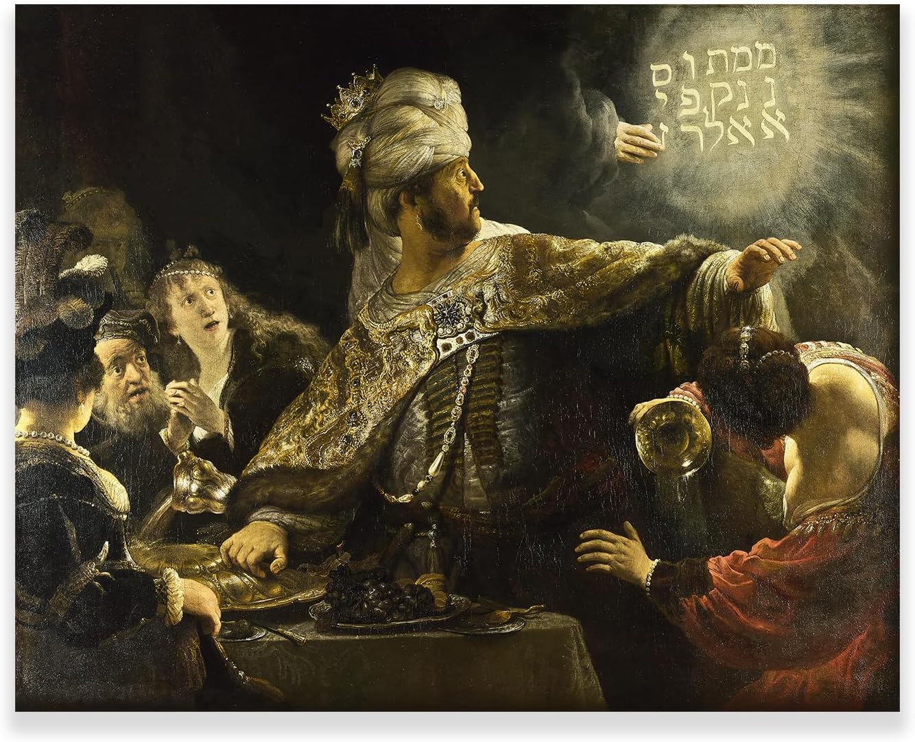 Amazon.com: Belshazzars Feast Painting - Rembrandt Wall Art - Baroque ...