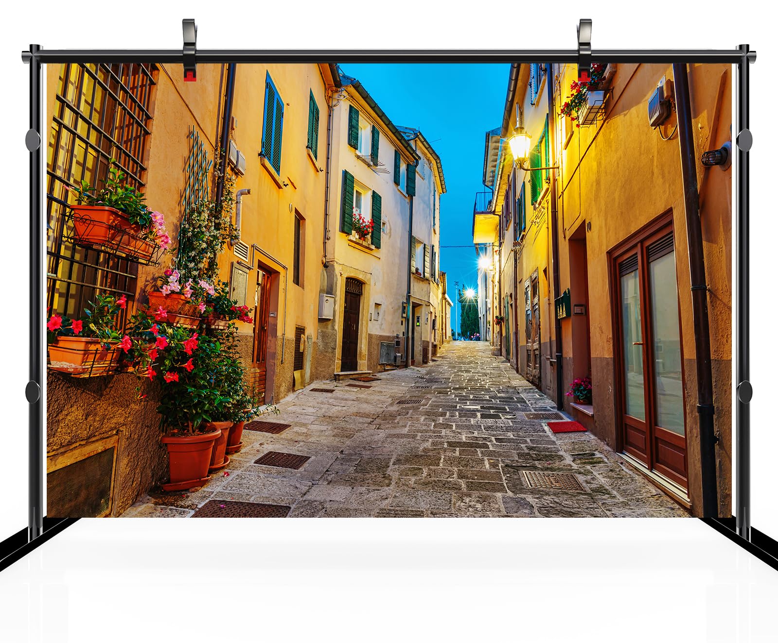 Amazon.com : CHNYWORK 9ftx6ft Italy Streets Backdrop Italian Town ...