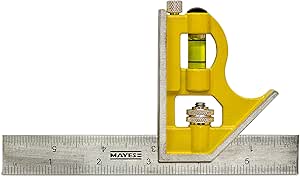 MAYES Level 10227 6" Zinc Head Combination Square - Carpentry Squares ...
