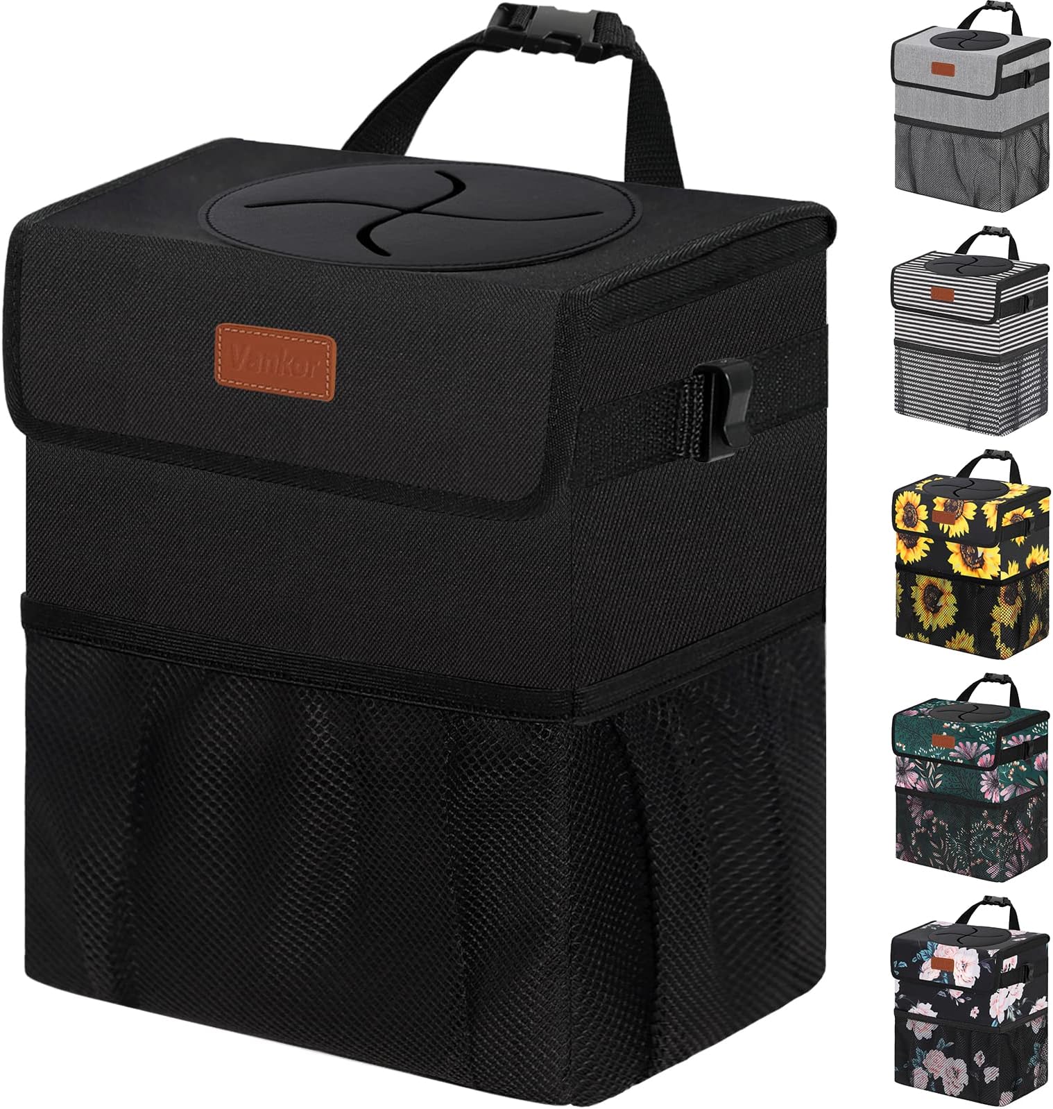 Amazon.com: High Road TrashStand Weighted Car Trash Can with Lid and ...