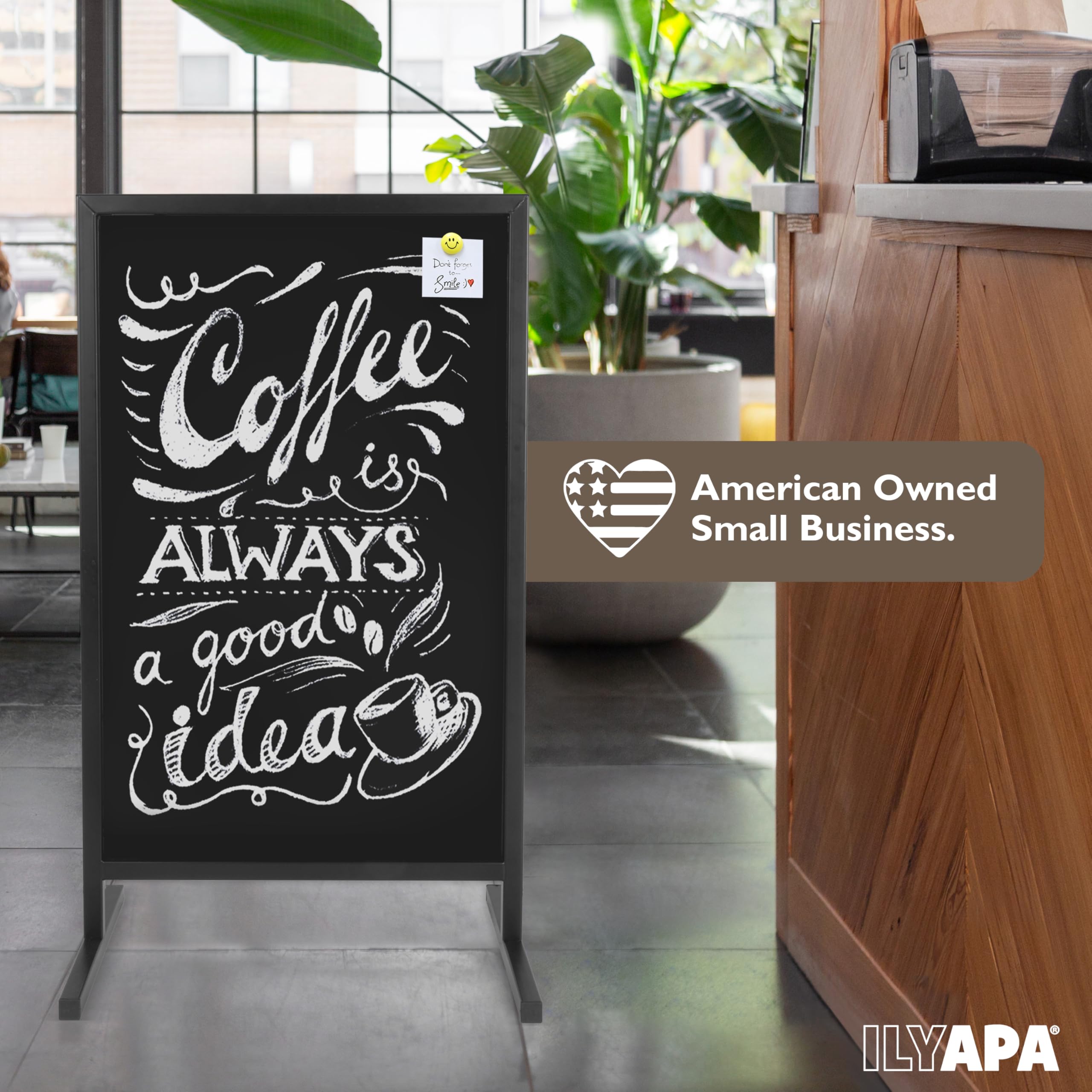 Snapklik.com : Ilyapa Metal Double Sided Swinging Chalkboard Sign ...