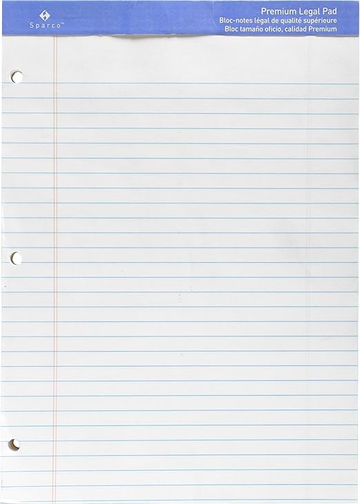 Amazon SPRW10113HP Sparco 3 Hole Punch Legal Wide Ruled Pads Legal Ruled Writing Pads amazon-sprw10113hp-sparco-3-hole-punch-legal-wide-ruled-pads-legal-ruled-writing-pads