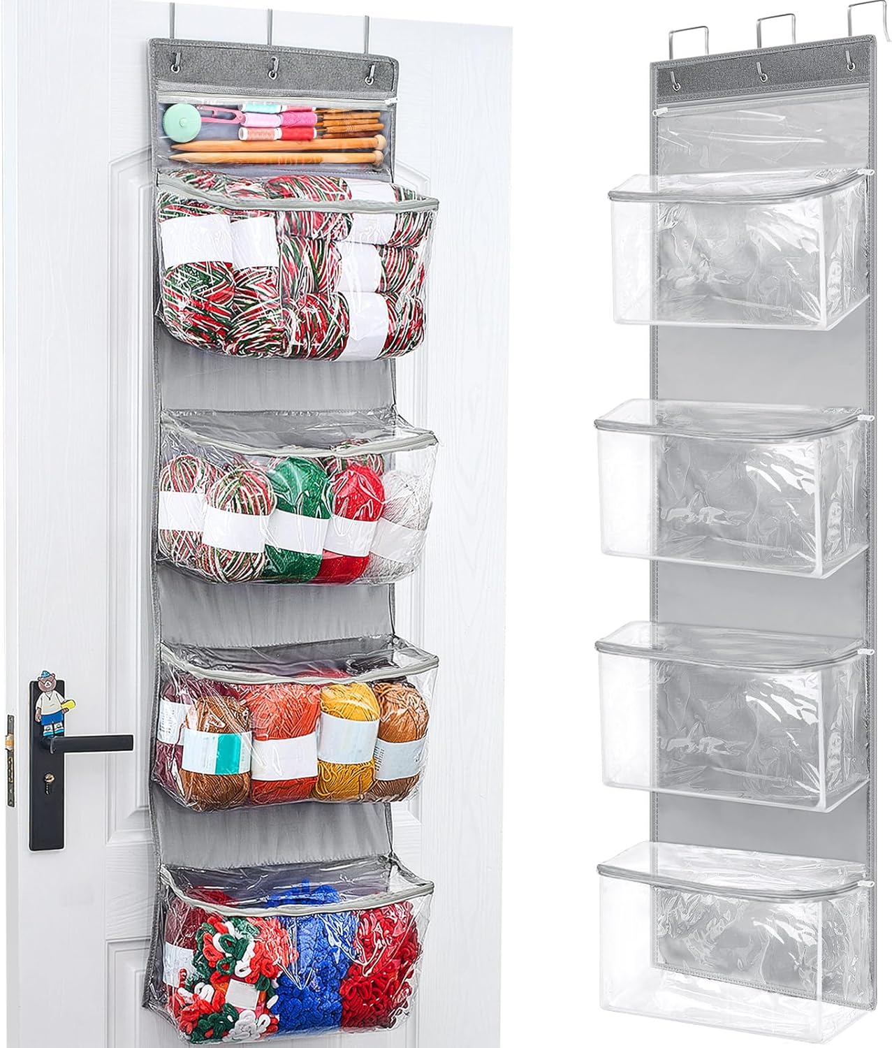 Amazon.com: Teenyyou Hanging Yarn Storage Organizer Large Capacity ...