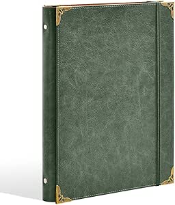 Amazon.com : Ovesmusl PU Leather 3 Ring Binder Fits 8.5"x11" Letter ...