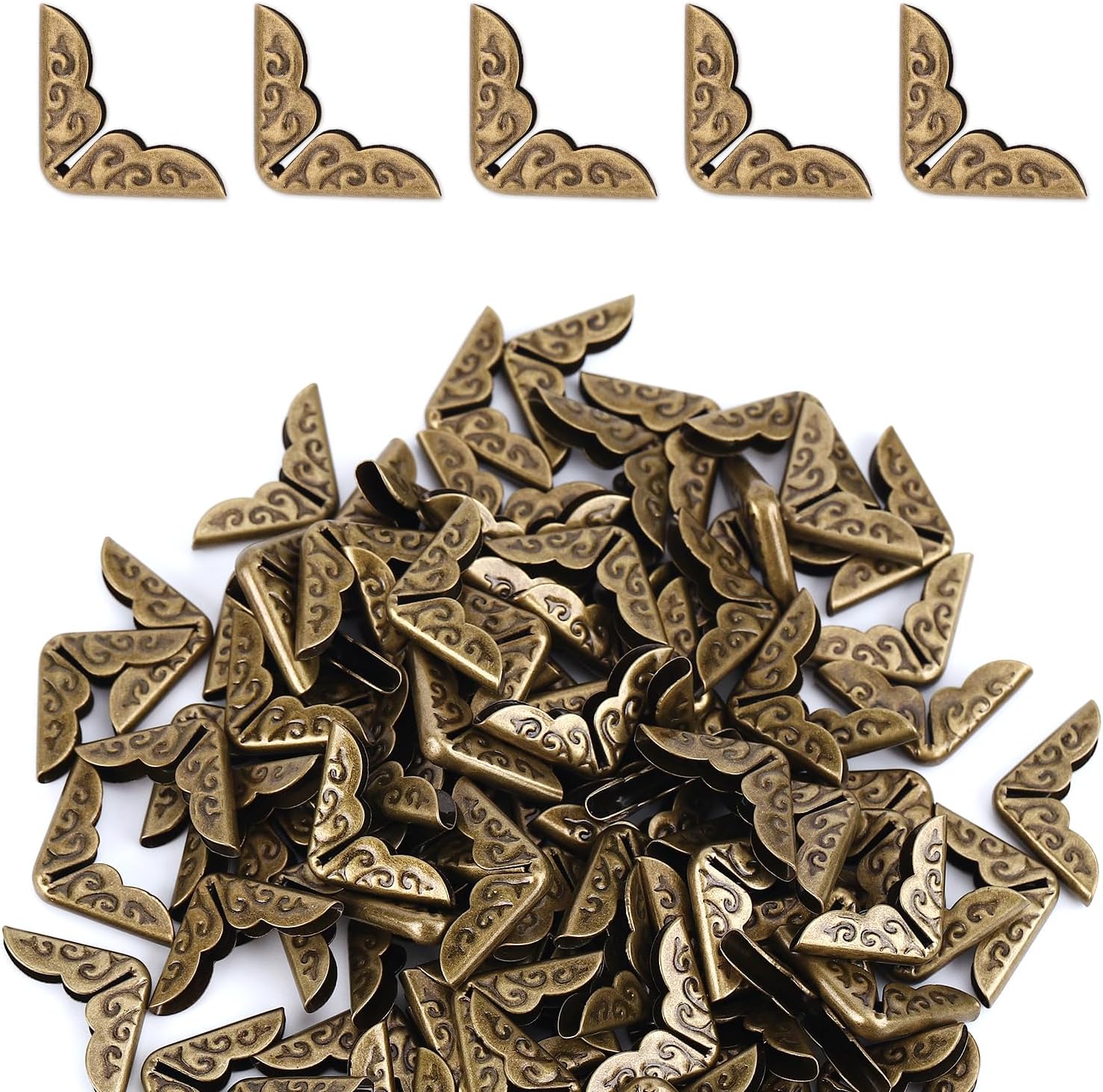 Amazon.com: 100pcs Metal Book Corner Protectors, Vintage Book Corner ...