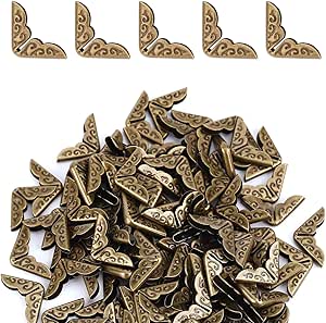 Amazon.com: 100pcs Metal Book Corner Protectors, Vintage Book Corner ...