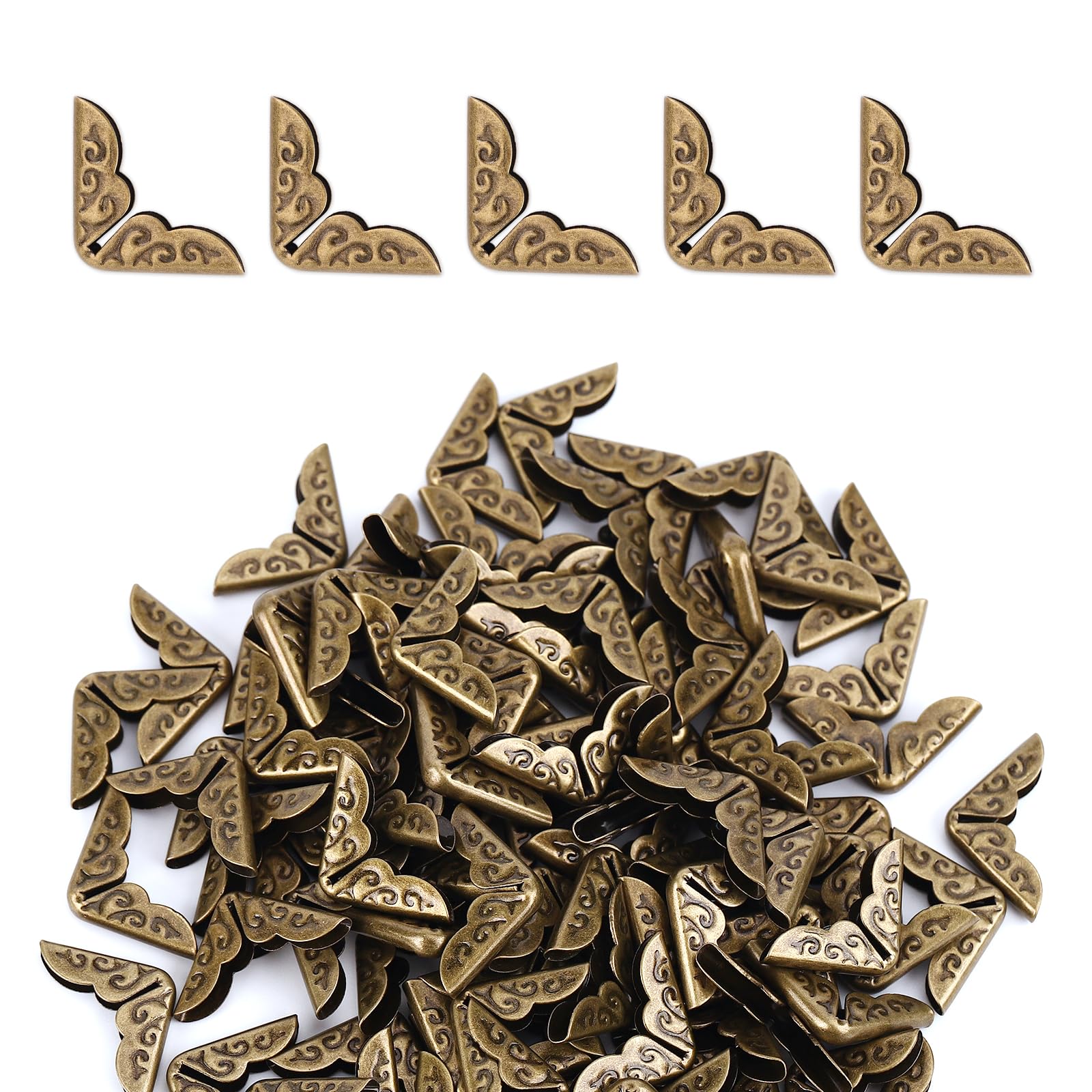 Amazon.com: 100pcs Metal Book Corner Protectors, Vintage Book Corner ...