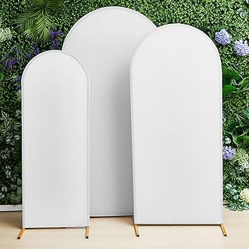Amazon.com: Irenare 3 Pcs Arch Backdrop Spandex Fitted Wedding Arch ...