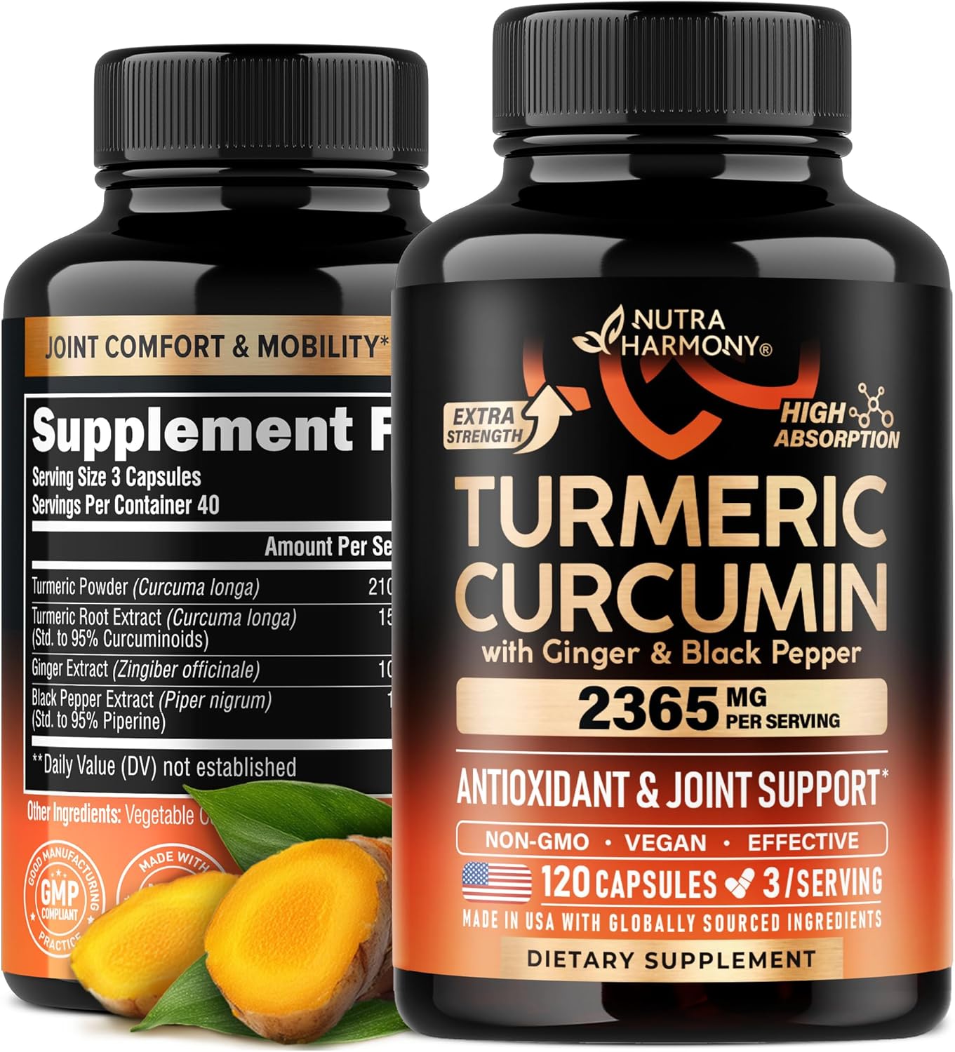 Amazon.com: Turmeric Curcumin Supplement 2365 mg - Turmeric with Ginger ...