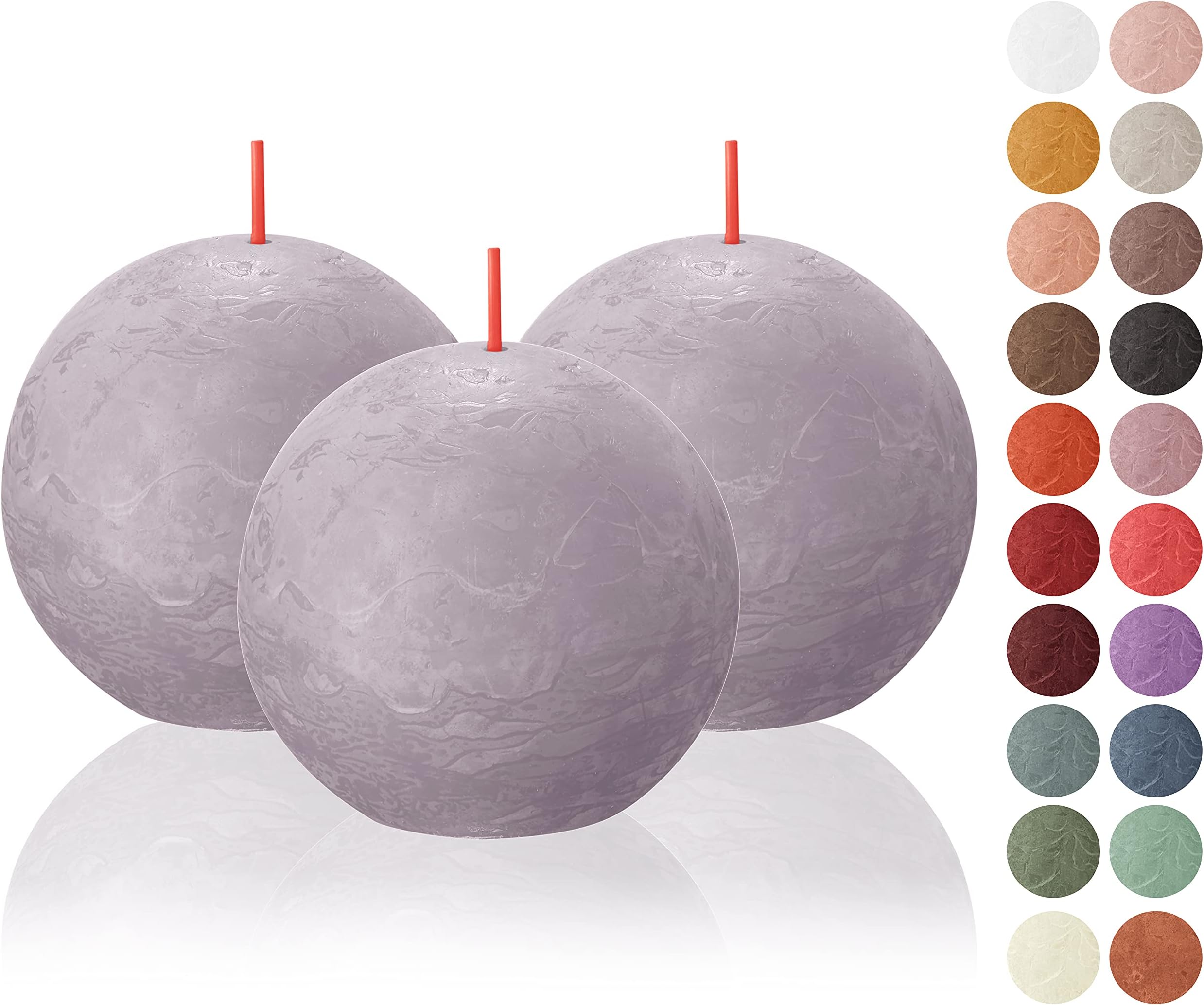 Amazon.com: Zest Candle 6-Piece Ball Candles, 3-Inch, Metallic Silver ...