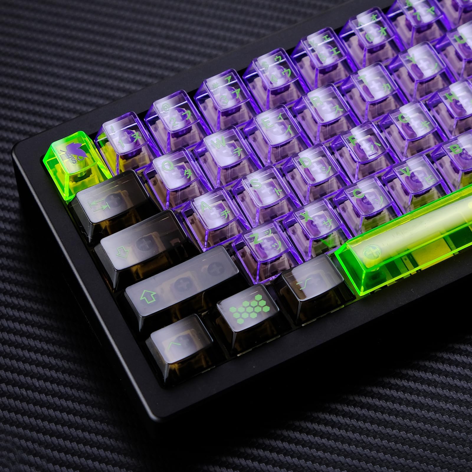 Amazon.com: Transparent Green Keycaps, Backlit Clear Crystal Keycap ...