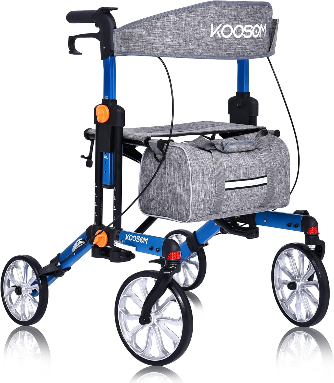 Amazon.com: Rollator Walker with Seat, Folding 4 Wheel Medical Rolling ...