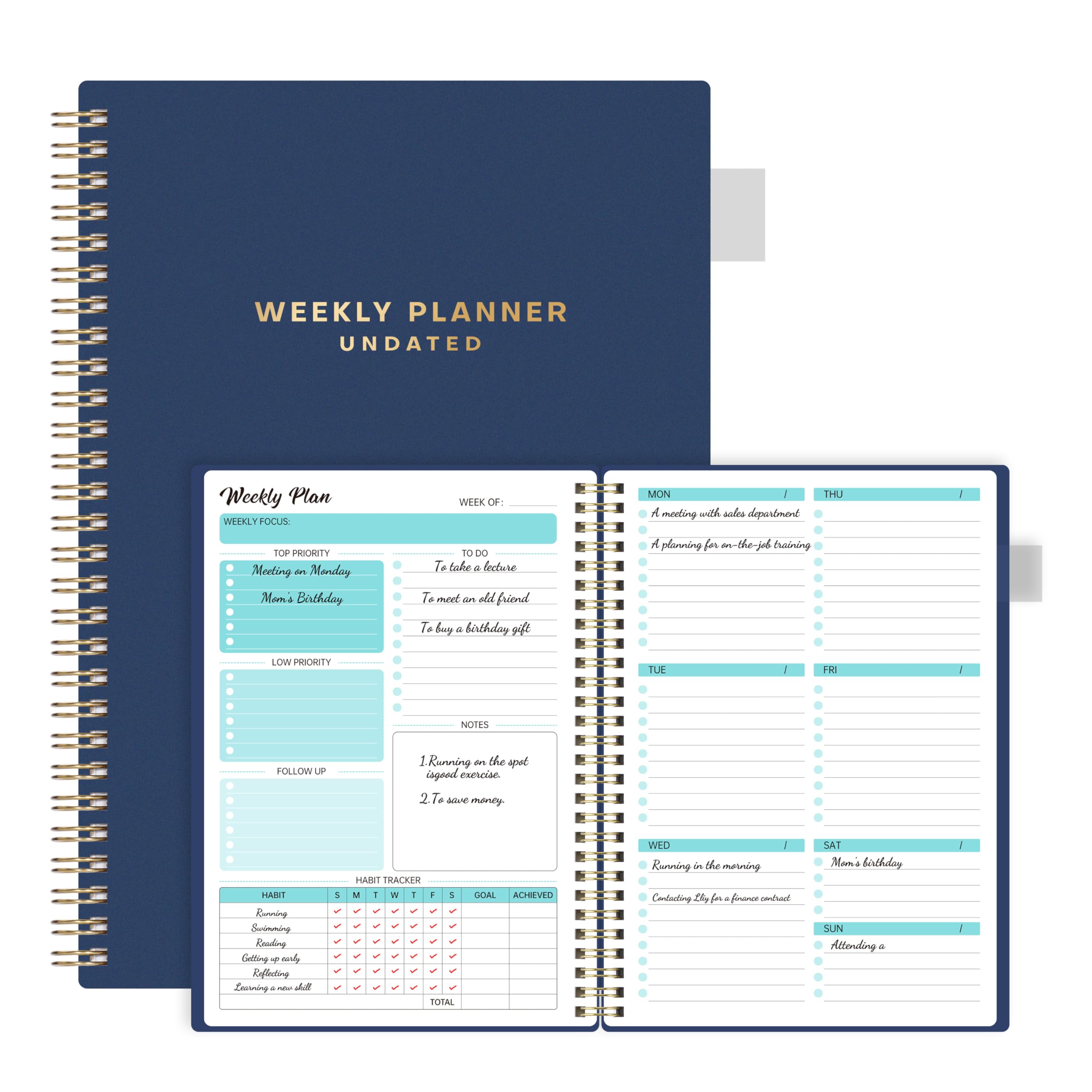 Snapklik.com : Undated 12-Month Weekly Planner