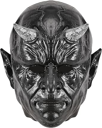Amazon.com: Pigmiss Scary Demon Mask Horror Halloween Devil Mask Creepy ...