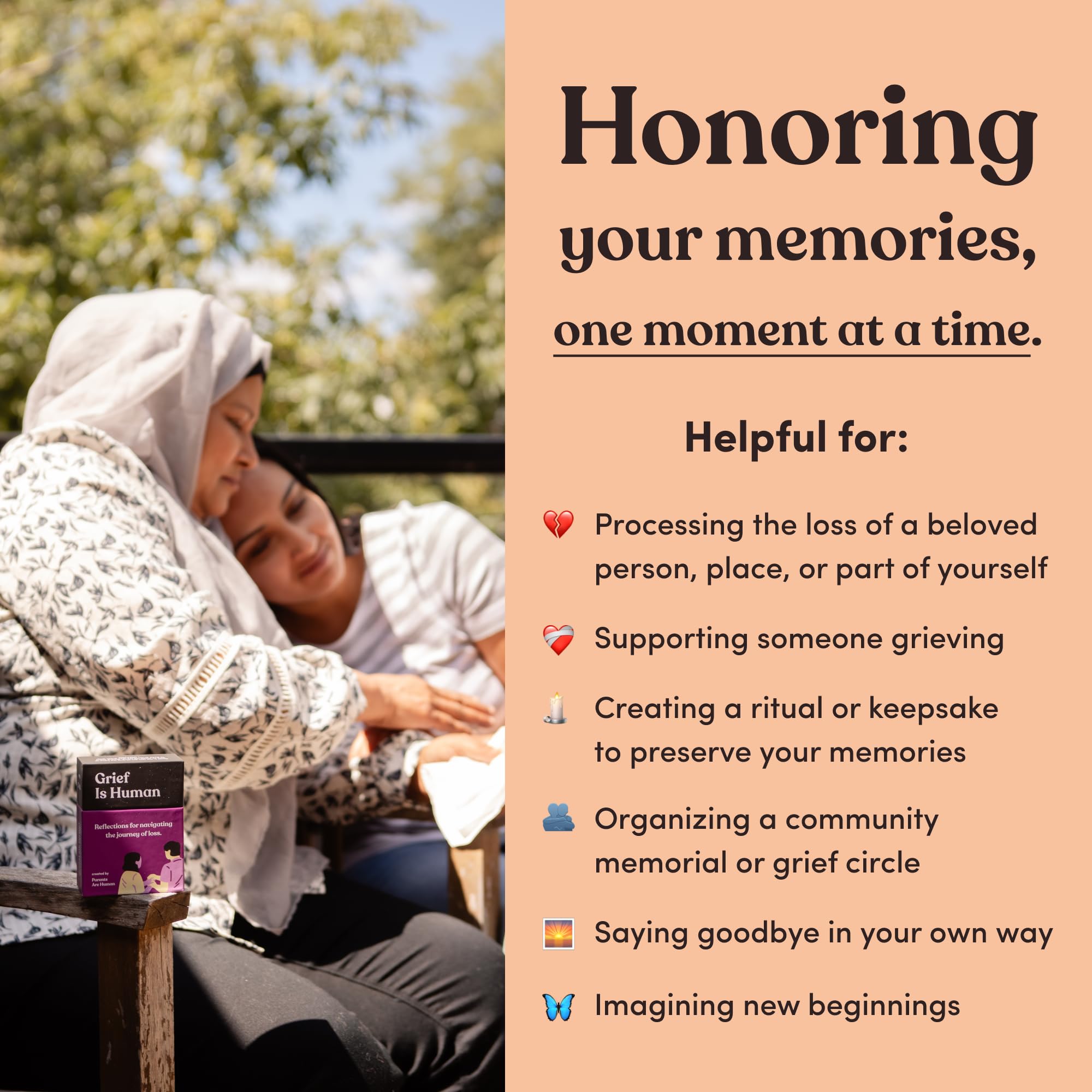 Snapklik.com : Grief Is Human Family & Friends Conversation Cards For ...